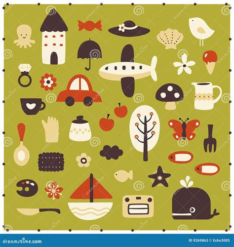 Vector Cute Elements Stock Vector Illustration Of Fish 9269863