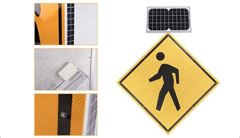 Solar Powered Pedestrian Crossing Solar Flashing Pedestrian Sign NOKIN