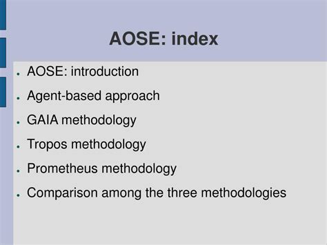 Ppt Aose Agent Oriented Software Engineering Powerpoint