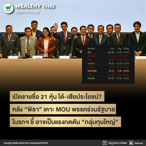 Wealthy Thai เปิดรายชื่อ 21 หุ้น ได้ เสียประโยชน์ หลัง