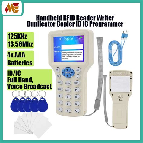 Handheld Rfid Reader Writer 125khz 13 56mhz Programmer Card Rfid Reader