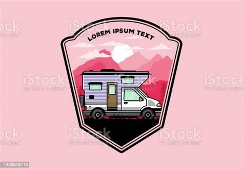 밴 박스 캠핑카 일러스트 배지 디자인 0명에 대한 스톡 벡터 아트 및 기타 이미지 0명 4x4 자동차 교통수단 Istock