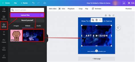 how do i embed a video in canva