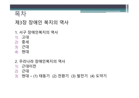 장애인복지의 역사 사회과학
