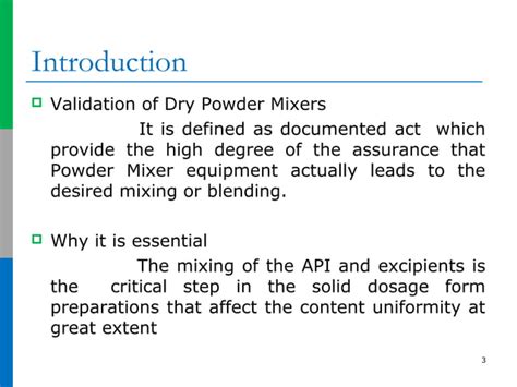 Validation Of Drypowdermixer Ppt
