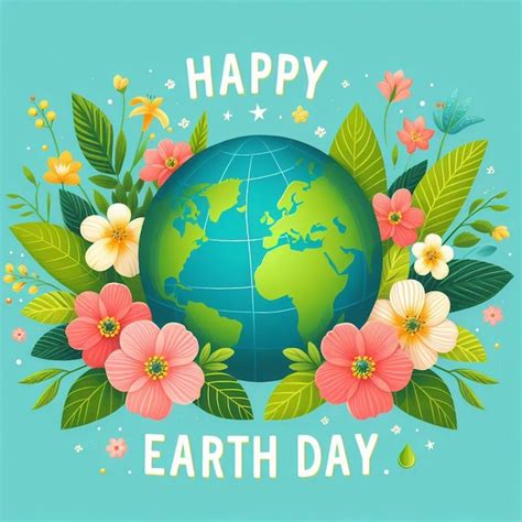 Feliz día de la tierra Vector Premium