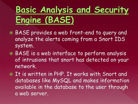 Industrial Training Network Intrusion Detection System Using Snort Ppt
