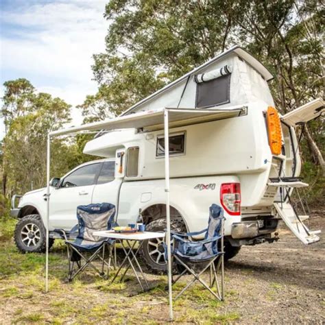 Kinlife Small Overland Travel Pop Up Truck Bed Camper Shell For Sale