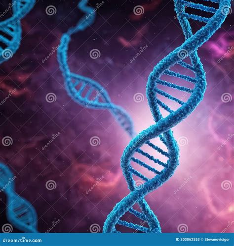 Human Dna Structure Under A Microscope As Science Health And Biology Concept Stock Illustration