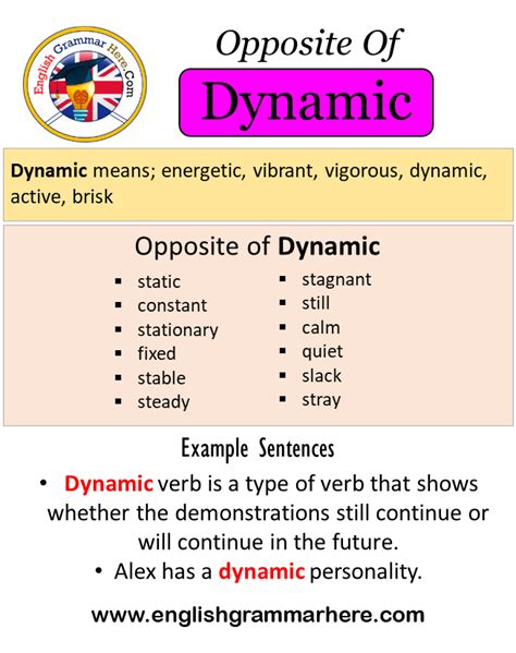 Opposite Of Dynamic Antonyms Of Dynamic Meaning And Example Sentences