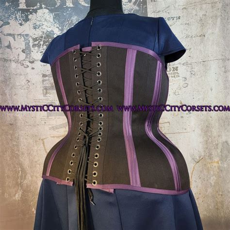 Design Mcc84l Black Cotton Long Line Corset