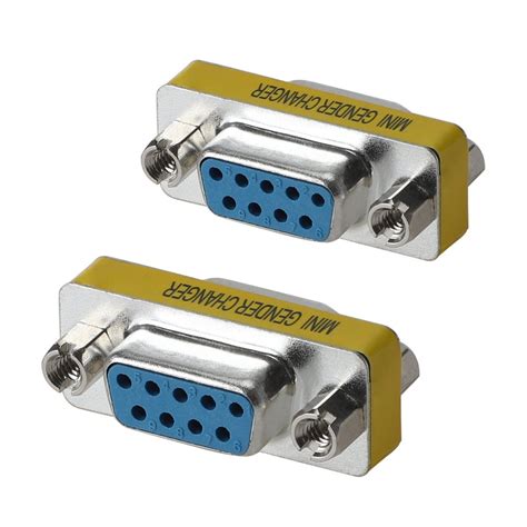 Amazon Com WOVTE DB9 Female To Female Mini Gender Changer Coupler Adapter Connector Pack Of 2