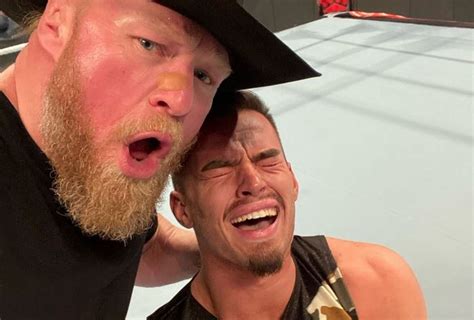 Austin Theory Reacts To Brock Lesnar Selfie From WWE RAW