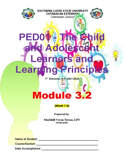 Module 3.2 - The Child and Adolescent Learners and Learning Principles | PDF | Cognitive ...