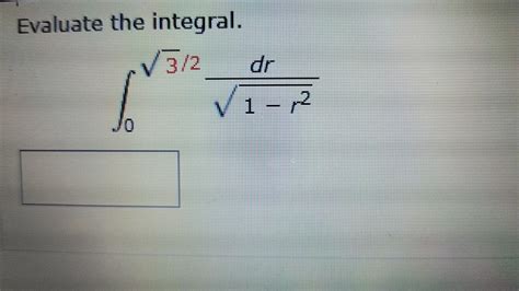 Solved Evaluate the integral | Chegg.com
