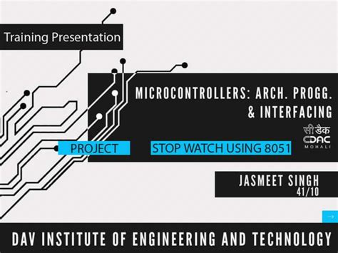 microcontroller architecture programming and interfacing ppt