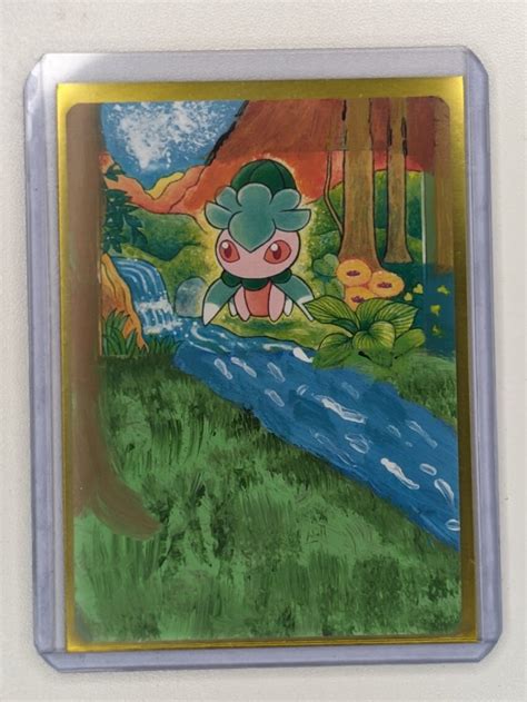 One Of A Kind Pokemon Fomantis Altered Art Ebay