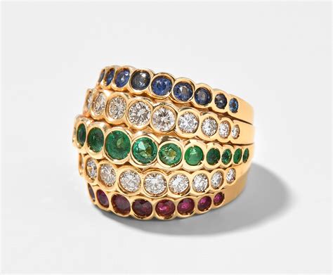 Brillant Smaragd Rubin Saphir Ring Schuler Auktionen Zürich
