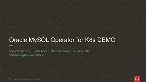 Oracle Mysql Operator For Kubernetes Speaker Deck