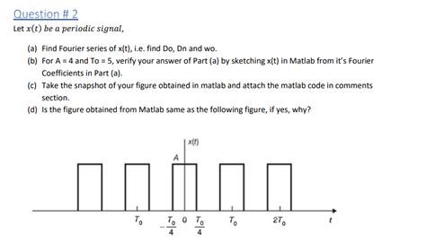 Solved Question X T Be A Periodic Signal A Find Chegg