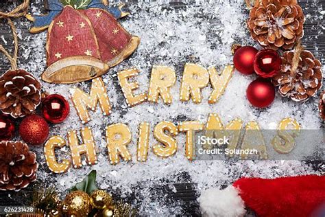Tanda Natal Dengan Kue Jahe Kartu Ucapan Foto Stok Unduh Gambar