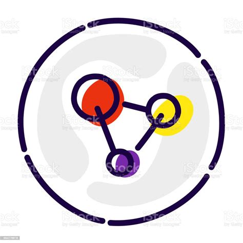분자 원자 Dna입니다 벡터 평면 아이콘입니다 분자는 격자 이미지는 흰색 배경에 고립 이다 3 화학 성분의 조합입니다 과학 실험의 논증입니다 회사 로고입니다 Dna에 대한