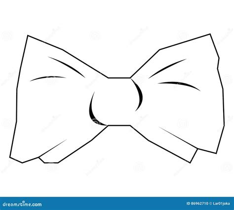 Bowtie Outline Cartoon Vector 4689957