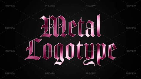 Metal Chromatic Text Effect Graphics Motion Array