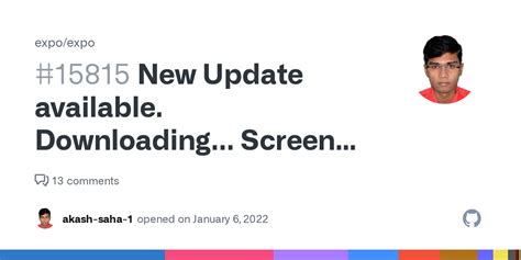 New Update Available Downloading Screen Stuck In Production Build