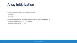 Array in Java | PPTX | Programming Languages | Computing