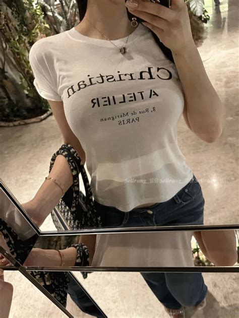 화이트 당일 바배 크리스찬 캡소매 롤업 찰랑 레터링 반팔 티셔츠 2color 에이블리