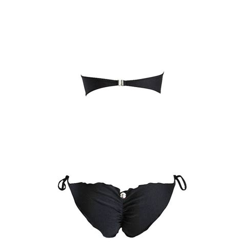 Black Designer Bandeau Bikini Zuzu Swim La Sirene