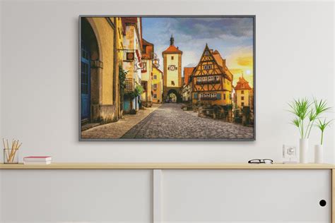 Counted Cross Stitch Pattern Of Rothenberg City Scenery Printable Chart PDF Digital XSD