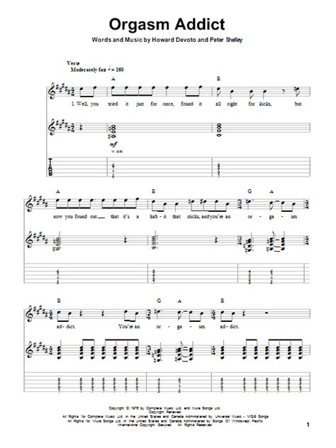 Orgasm Addict By The Buzzcocks Guitar Tab Play Along Guitar Instructor