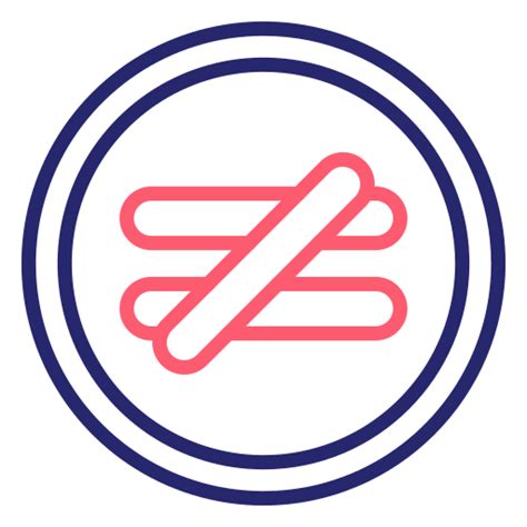 Not Equal Generic Outline Color Icon