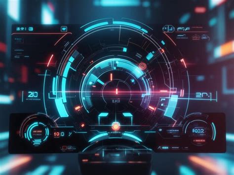 Premium Ai Image Vr Hud Digital Futuristic Interface Cyberpunk Scifi