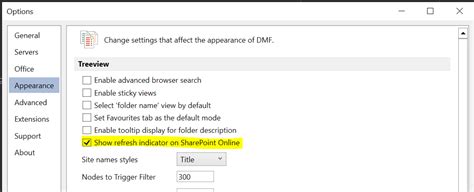 refresh indicator for sharepoint online servers in dmf macroview