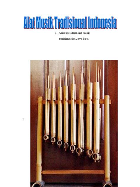 PDF Alat Musik Tradisional Indonesia DOKUMEN TIPS