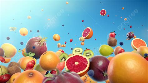 Food Fresh Fruit Blue Background Blue Realistic Fruit Background Image And Wallpaper For Free
