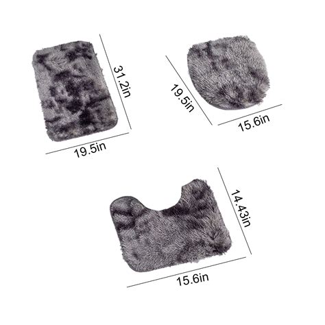 Aurigate Thick Bathroom Rugs Sets 3 Piece Non Slip Extra Absorbent