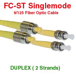 ST To FC Singlemode RF Coax Cables And Fiber Optic Patch Cables
