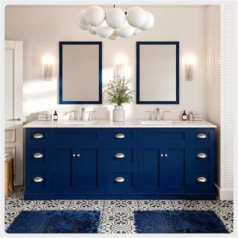 Have A Question About Eviva Epic 84 In Double Sink Blue Bath Vanity