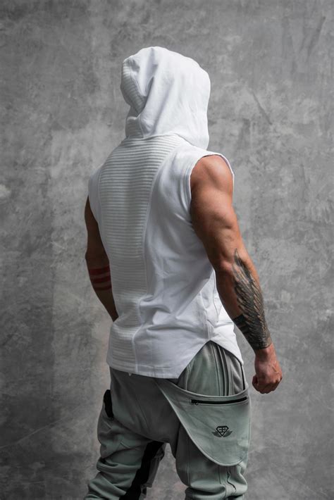 Atlantis Sleeveless Hoodie White Body Engineers