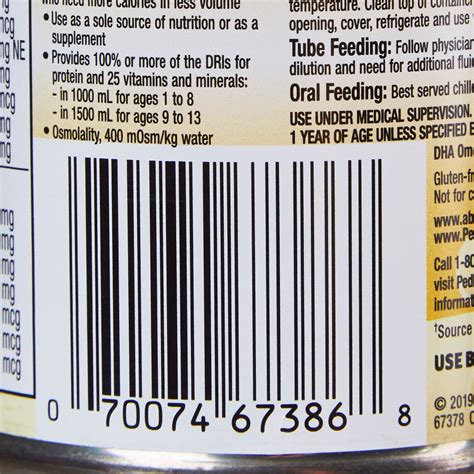 Pediasure® 15 Cal Vanilla Pediatric Oral Supplement Tube Feeding