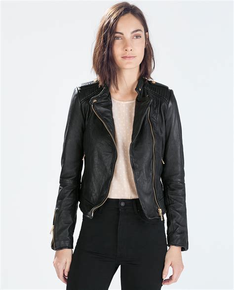 Leather Biker Jacket Outerwear Woman Zara United States Zara