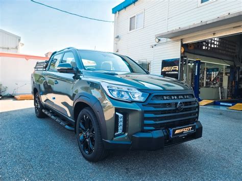 쌍용 렉스턴 스포츠 칸 적재함커버 롤바 튜닝은 아지트에 맡겨주세요 Ym 슬라이딩커버 Ym롤바 알루미늄체크판 시공 네이버 블로그