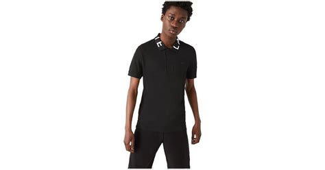 Lacoste Cotton Ph7647 Short Sleeve Polo In Black For Men Lyst