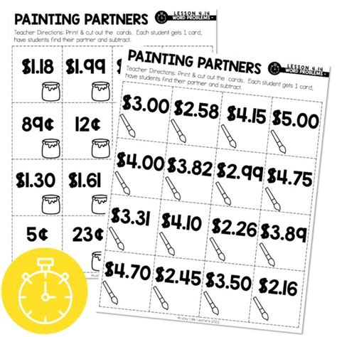 Lucky To Learn Math Two Step Subtraction Money Word Problems Lesson 414 Warm Up