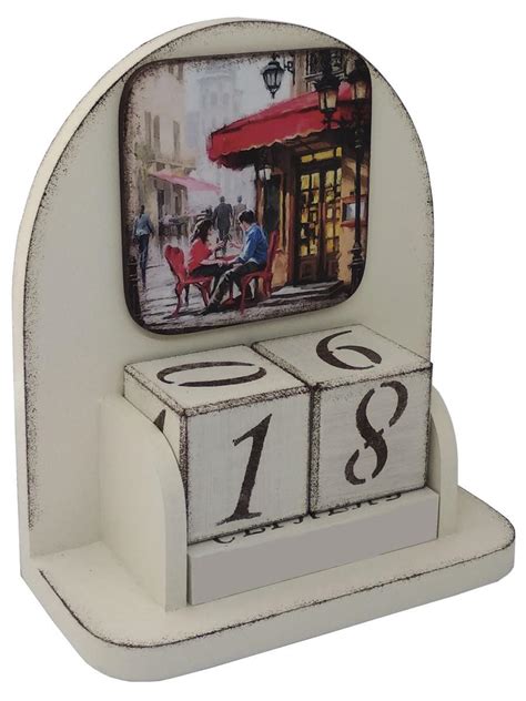 ᐉ Календар вічний Паризьке кафе англійською мовою Kl 013 • Краща ціна в Києві Україні