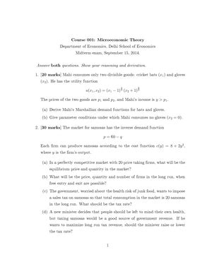 Midterm 2 Fall 2022 Econ 301 Midterm 2 Fall 2022 Time 75 Minutes
